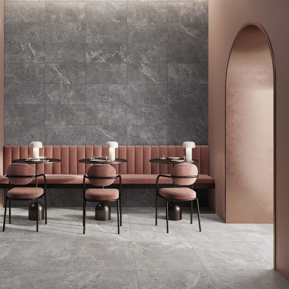 Bosco Anthracite Matt Porcelain Wall & Floor Tile 597mm x 297mm (6 per ...