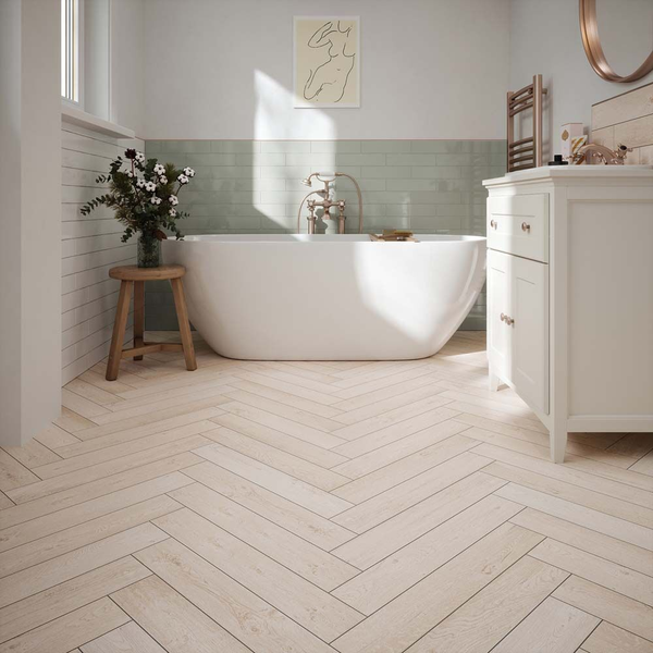 Daintree Birch Matt Porcelain Wall & Floor Tile 98mm x 593mm (15 per ...