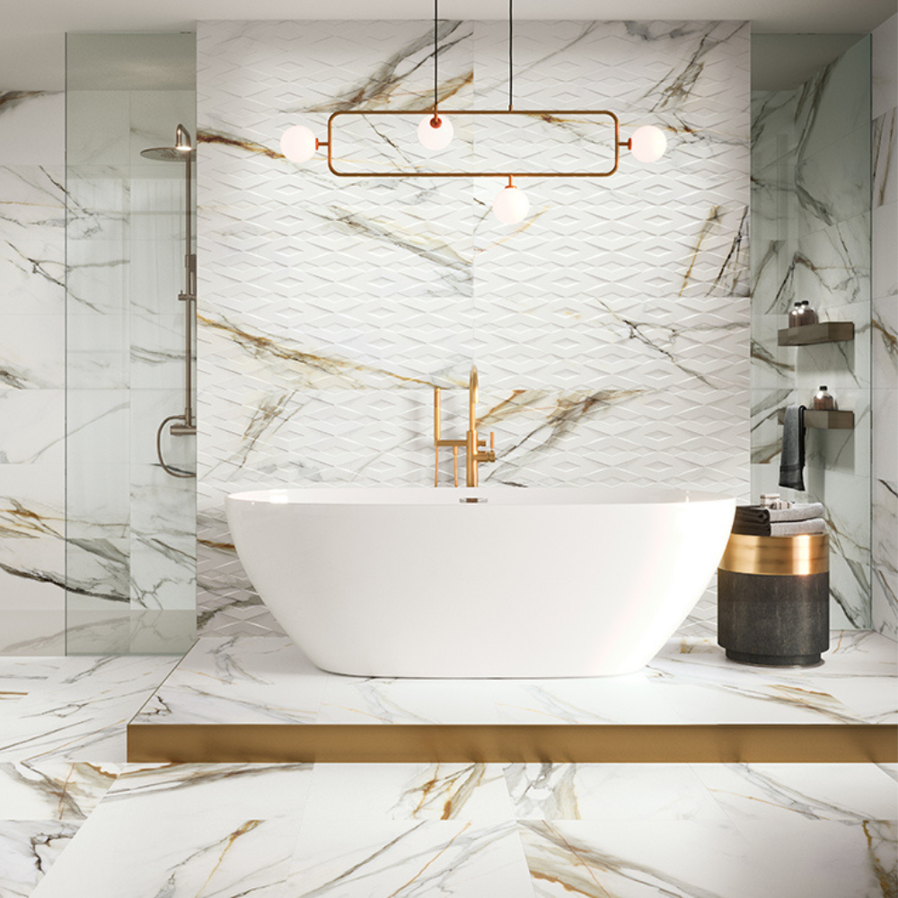 RAK Calacatta Gold White Tiles (Full Lappato Finish) - Buy Online ...