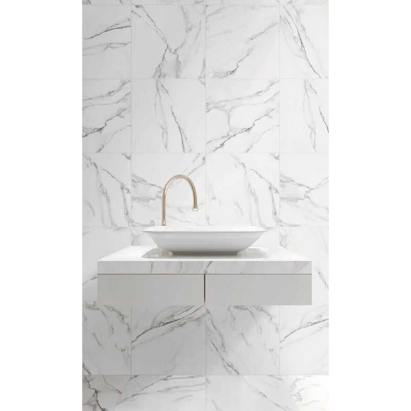 Ski White Cortina Matt 600mm x 600mm (Free Sample) – Tiles4Less