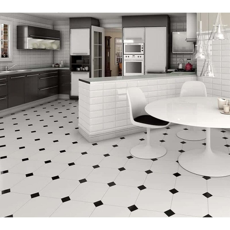 Vives Alaska Octagonal Satin White Tiles - Shop Online